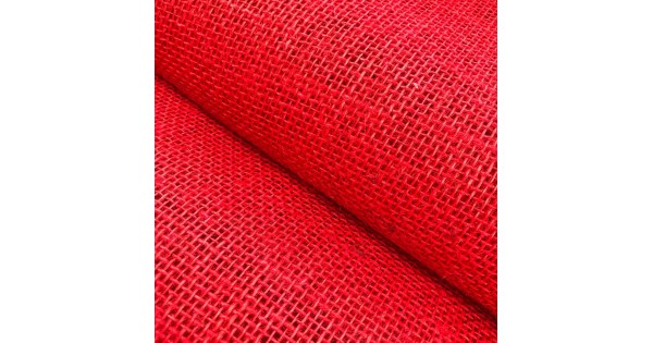 Juta Colorida Lisa - 1,00m largura - 100% Juta - Vermelho - JLM TECIDOS