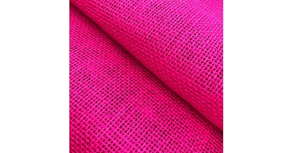 Juta Colorida Lisa - 1,00m largura - 100% Juta - Pink - JLM TECIDOS