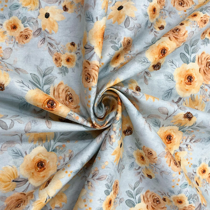 Tricoline Estampada Flores Amarelas 100% Algodão 1,50m largura - Variante 1 - JLM TECIDOS